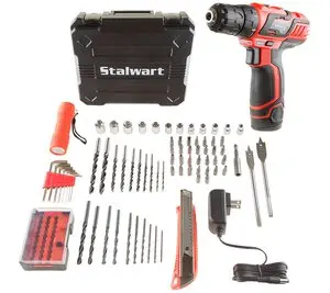 STALWART 12v Lithium Ion 75 Pc 2 Speed Drill & Ccessory Set - One-color