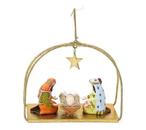 MACKENZIE-CHILDS Nativity Holy Family Ornament - One-color