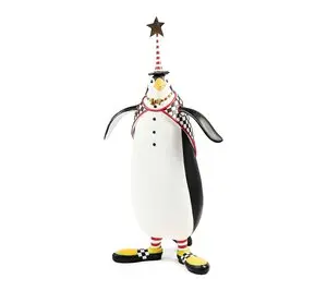 MACKENZIE-CHILDS Thaddeus Penguin Display Figur E