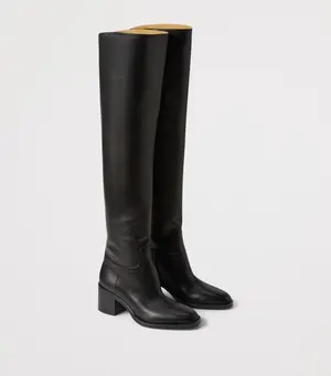 Ralph Lauren Barnet Leather Boots - Black