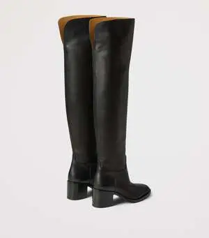 Ralph Lauren Barnet Leather Boots - Black