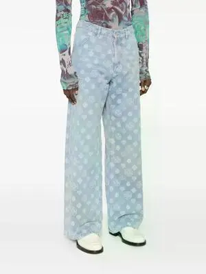 Casablanca Monogram-pattern Jeans