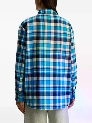 12 STOREEZ Checked Flannel Shirt - Blue