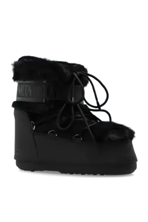 Moon Boot Icon Low Faux Fur Snow Boots - Black