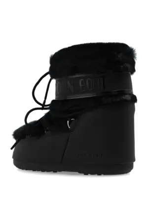 Moon Boot Icon Low Faux Fur Snow Boots - Black