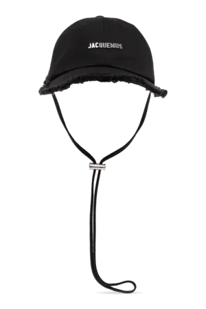 Jacquemus Baseball Cap With Faux Fur Trim - Black