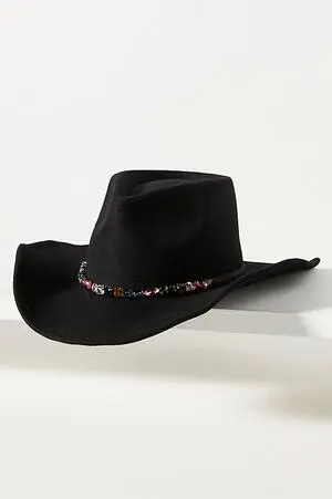 San Diego Hat Gemstone-trim Wool Rancher By - Black