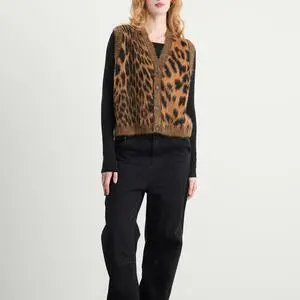 Aries Brushed Leopard Vest
