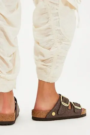 BIRKENSTOCK Arizona Big Buckle Raffia Sandals