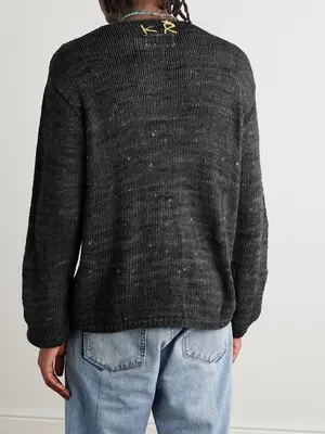 KARTIK RESEARCH Logo-embroidered Knitted Silk Sweater