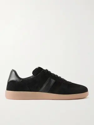 TOM FORD Leather-trimmed Suede Sneakers