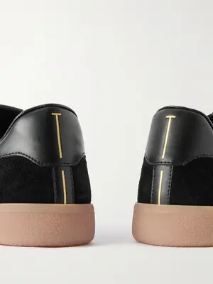 TOM FORD Leather-trimmed Suede Sneakers