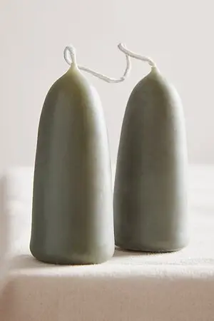 Free People Beeswax Dipped Candles - Chlorophyl