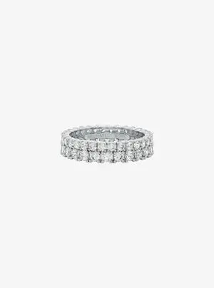 Michael Kors Double Pavé Ring - Silver