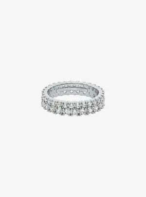 Michael Kors Double Pavé Ring - Silver