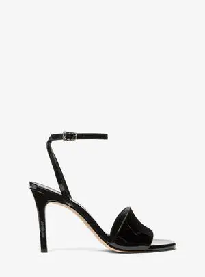 Michael Kors Elyse Patent Leather Sandal - Black