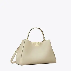 Tory Burch Eleanor Soft Satchel - Light Stone