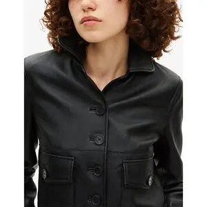 The Kooples Notched-collar Leather Jacket