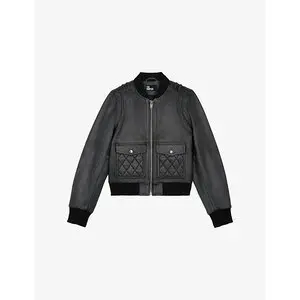 The Kooples Baseball-collar Leather Jacket