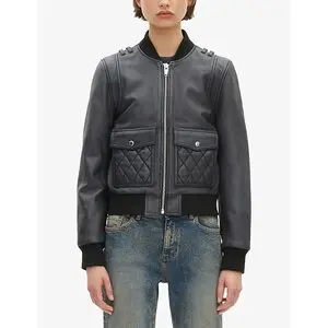The Kooples Baseball-collar Leather Jacket