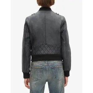 The Kooples Baseball-collar Leather Jacket