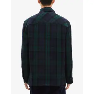 The Kooples Checked Flap-pocket Wool-blend Overshirt