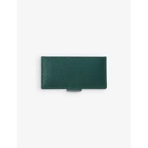 Smythson Mini Panama Cross-grain Leather Cufflink Box