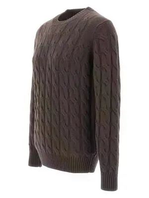 KANGRA Cable-knit Cashmere Sweater - Brown