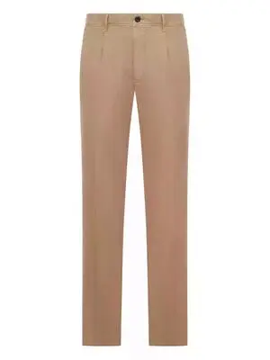 Incotex Pleated Cotton Chinos - Neutrals