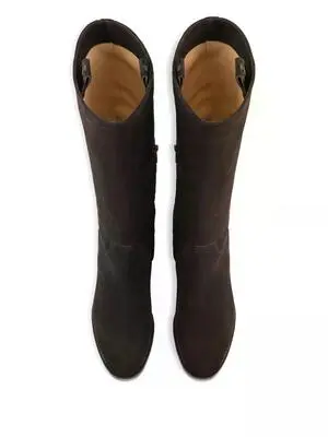 DOUCAL'S Block-heel Suede Boots - Brown