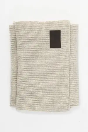 Arakii Heavy Knit Frill Merino Wool Scarf