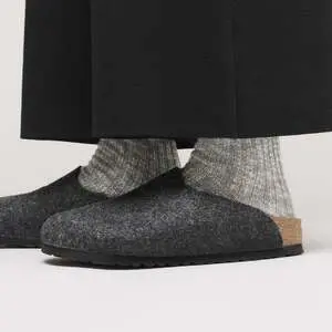 BIRKENSTOCK Amsterdam Bs Felt Clogs - Anthracite