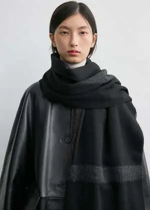 TOTEME Monogram Twill Scarf - Black