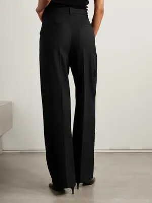 Maria Mcmanus Pleated Wool-blend Straight-leg Pants