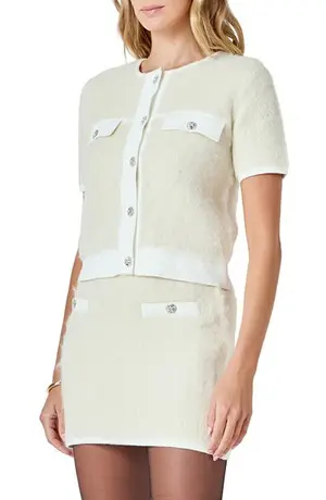 Endless Rose Rhinestone Button Cardigan
