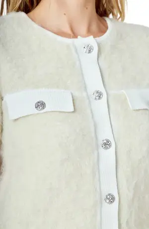 Endless Rose Rhinestone Button Cardigan