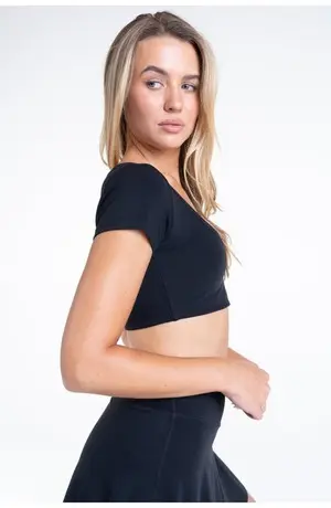 VITALITY Cloud Ii V Cropped Tee - Midnight