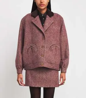 BLAZÉ MILANO Virgin Wool Cleo Bomber Jacket