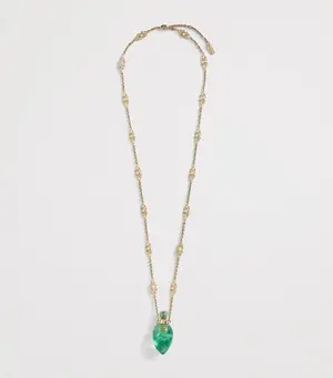 Chloé Victorian Pendant Necklace - Green