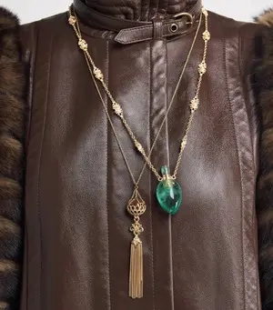 Chloé Victorian Pendant Necklace - Green