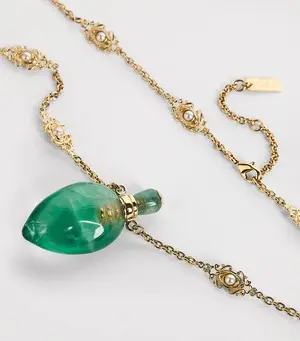 Chloé Victorian Pendant Necklace - Green
