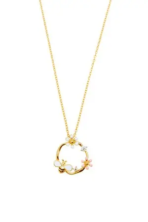 ARTE NOVA JEWELLERY Bee Pendant Necklace - Silver Gold Plated