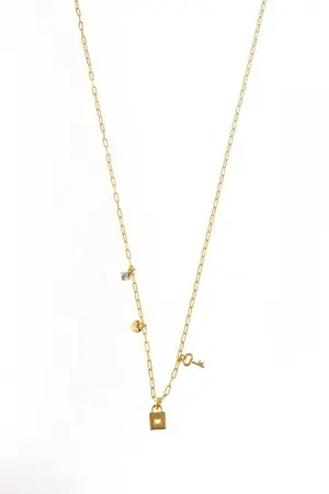 ARTE NOVA JEWELLERY Key Necklace - Silver Gold Plated