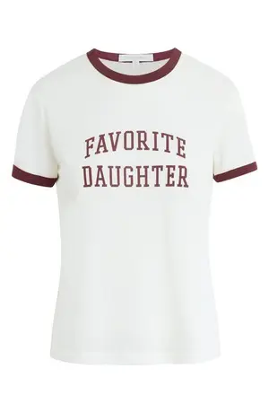 FAVORITE DAUGHTER Logo Ringer T-shirt