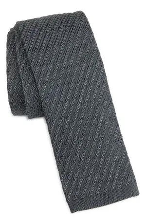 Brioni Knit Silk Tie - Flannel