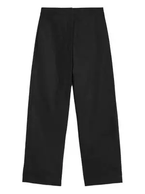 JIL SANDER Cotton Trousers With Embroidered Logo