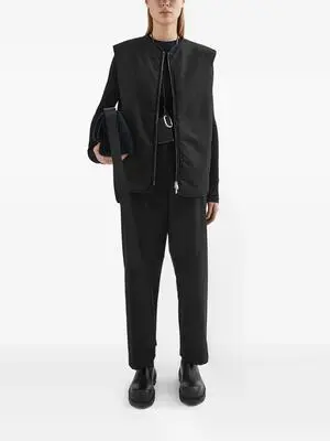 JIL SANDER Cotton Trousers With Embroidered Logo