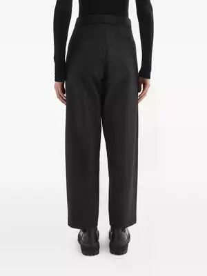 JIL SANDER Cotton Trousers With Embroidered Logo