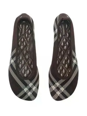 Burberry Check Knitted Ballet Flats