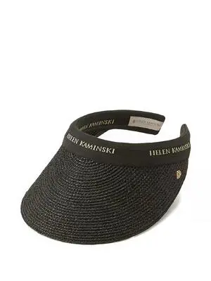 Helen Kaminski Raffia Logo-band Visor - Black